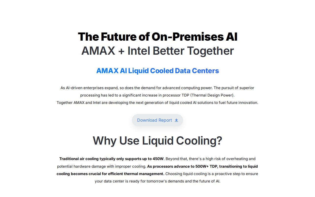 AMAX + Intel Better Together